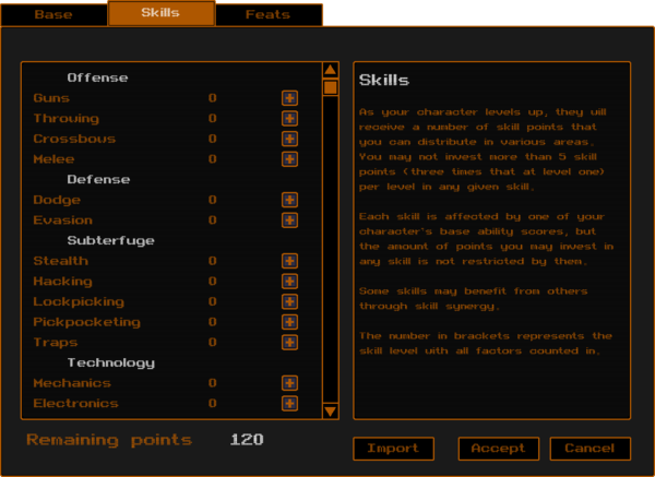Character creation - Underrail Wiki